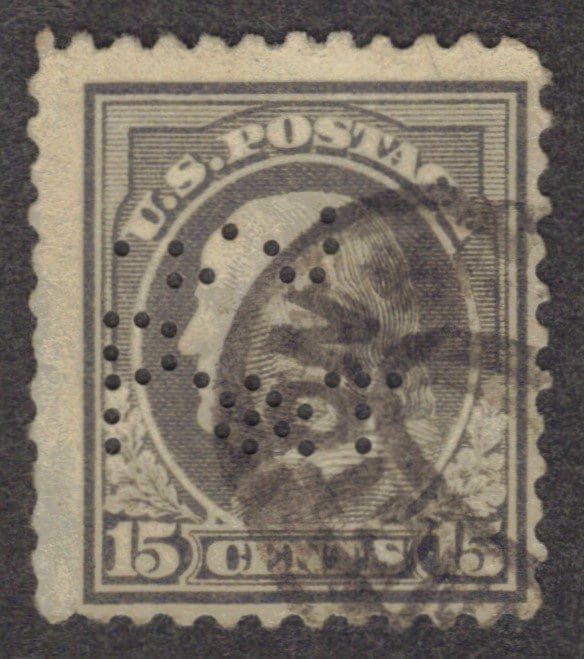 Scott# 514 "FRANKLIN" USED WITH WASH DOUBLE OVAL D131 PERFIN | The ...